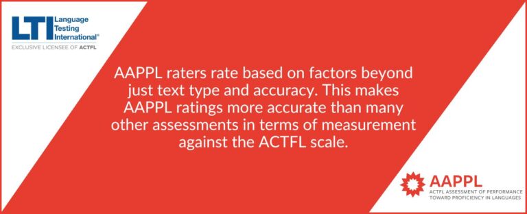 Understanding AAPPL Ratings - Language Testing International